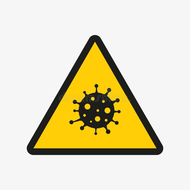 Virus Warning Vector Sign on White Background Stock Vector ...