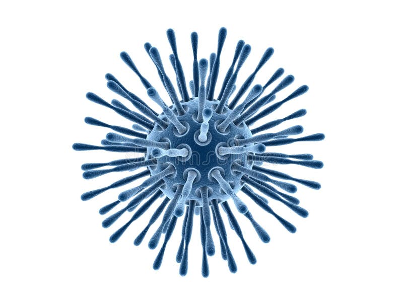 Virus in White Background. 3d Render Stock Illustration - Illustration ...