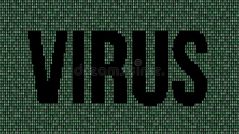 Virus word binary code stock vector. Illustration of virus - 264096632