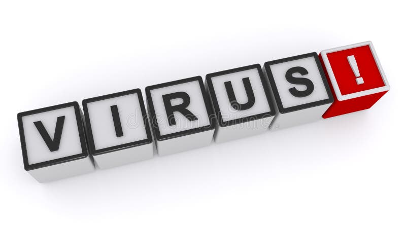 Virus word block stock illustration. Illustration of asia - 217076323