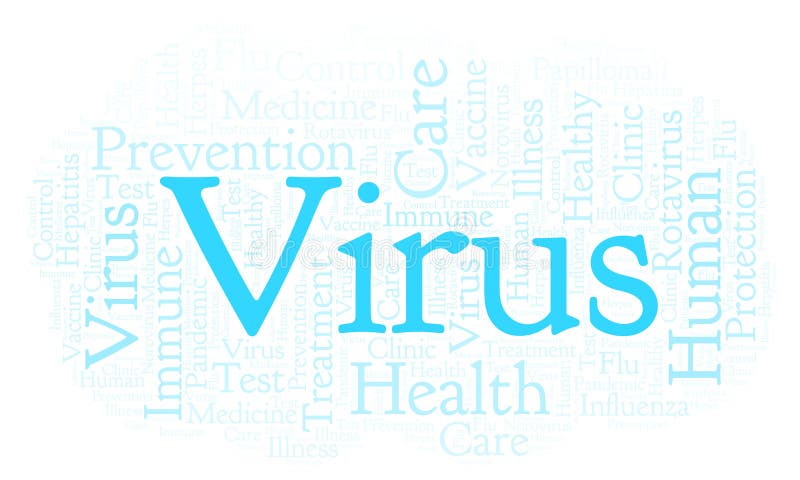 Virus Word Cloud, Made with Text only. Stock Illustration ...