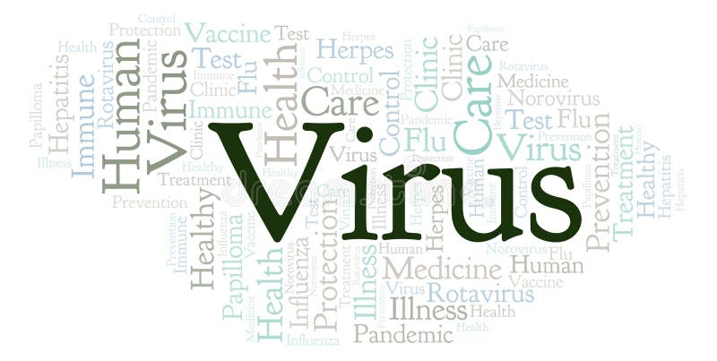 Virus Word Cloud, Made with Text only. Stock Illustration ...