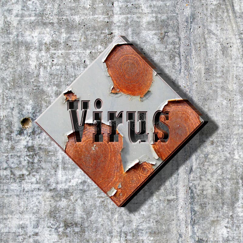 `Virus` - Word, Lettering or Text As a 3D Illustration, 3D Rendering ...