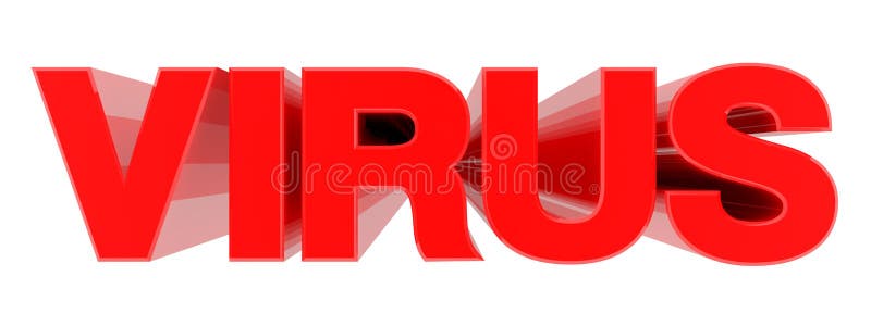 VIRUS Word on White Background 3d Rendering Stock Illustration ...
