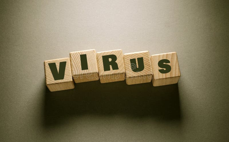 Virus Word with Wooden Cubes Stock Photo - Image of bacterium, microbe ...