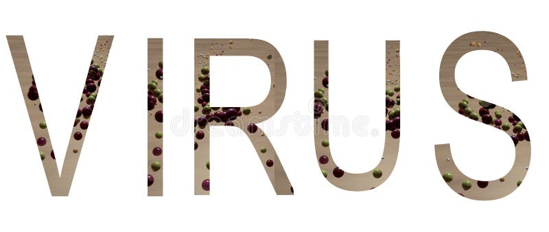 Virus word stock illustration. Illustration of font - 175400694