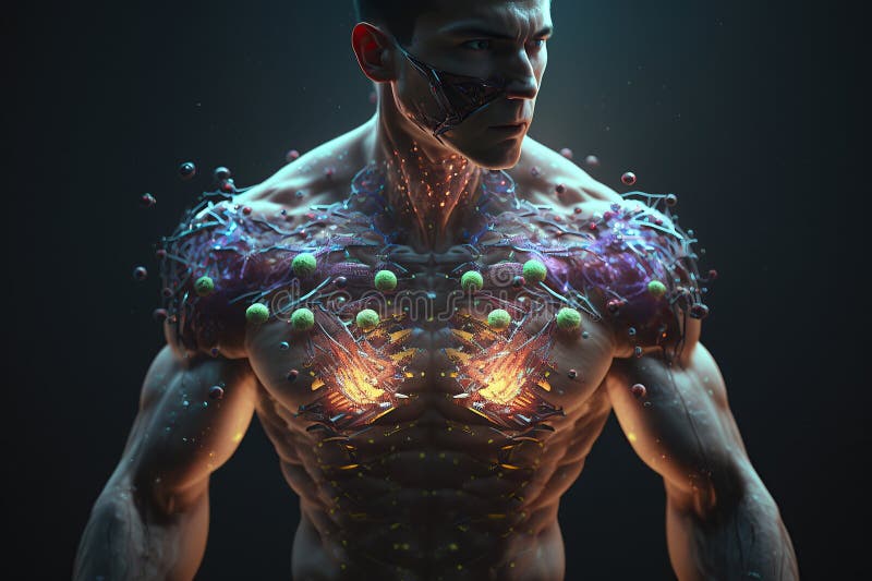 Viruses Attack Human Body Created by Generative AI Stock Illustration ...