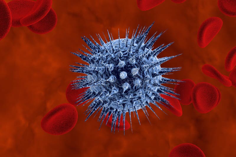 Viruses in Blood, Systemic Infection Stock Illustration - Illustration ...