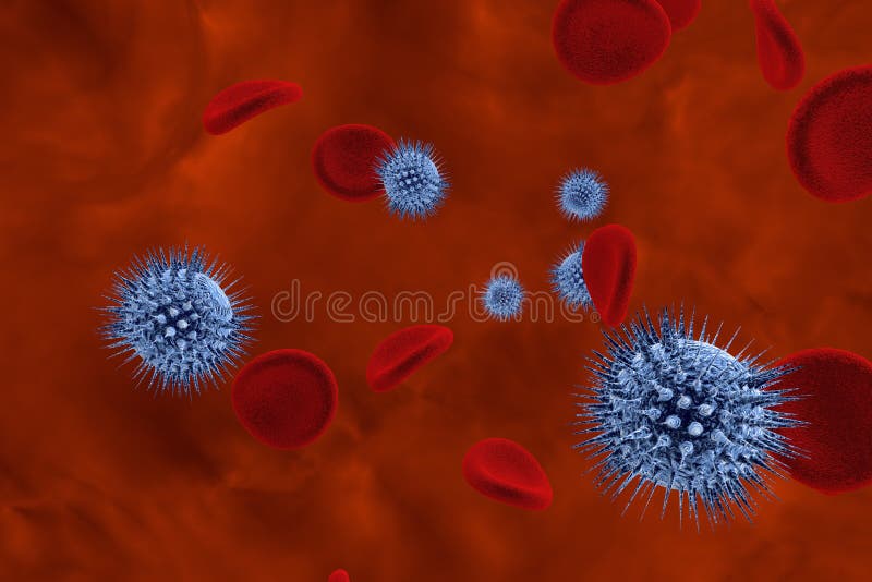 Viruses in Blood, Systemic Infection Stock Illustration - Illustration ...