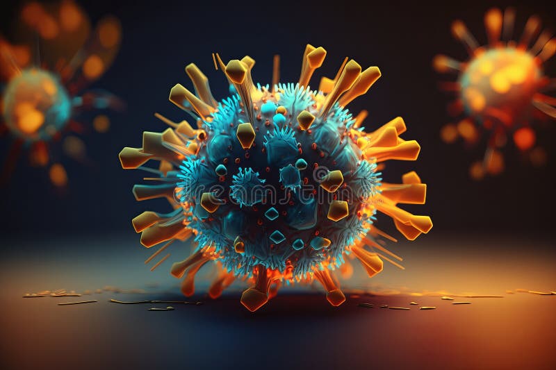 Viruses Cells Background, Viral Disease Epidemic. Generative Ai Stock ...