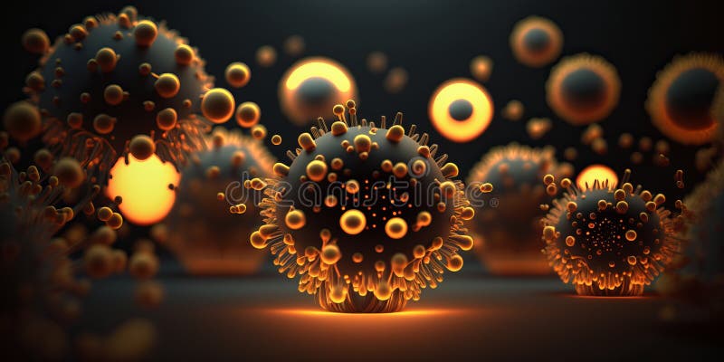 Viruses Cells Background, Viral Disease Epidemic. Generative Ai Stock ...