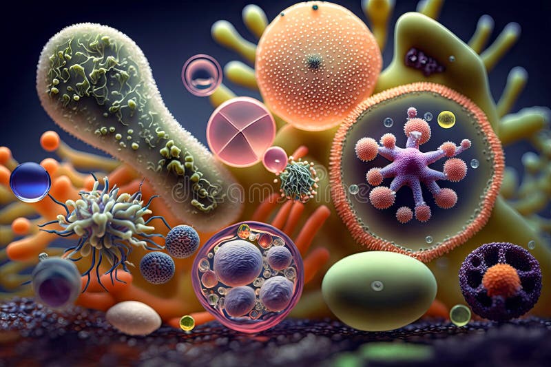 Viruses, Germs and Bacteria, Types of Microorganisms Under Microscopic ...