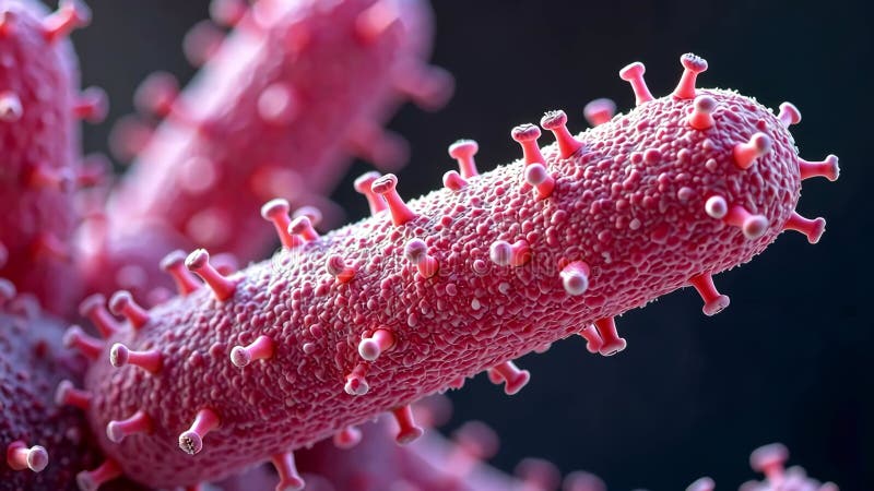 Viruses and Germs Moving on Black Background, Abstract Animation. AI ...