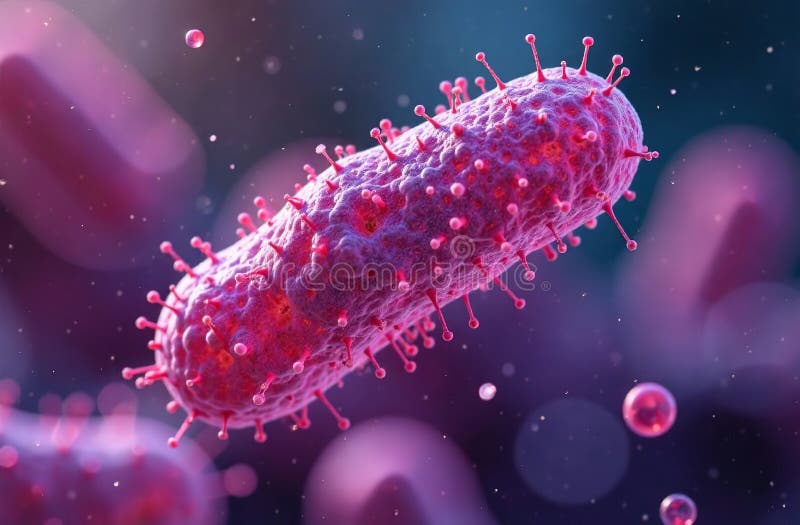 Viruses and Germs Moving Blue Background, Abstract Illustration. AI ...