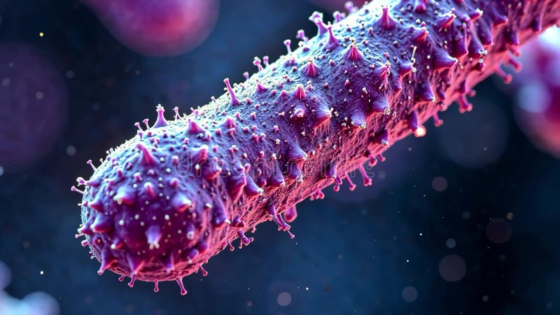 Viruses and Germs Moving Violet Background, Abstract Animation. AI ...