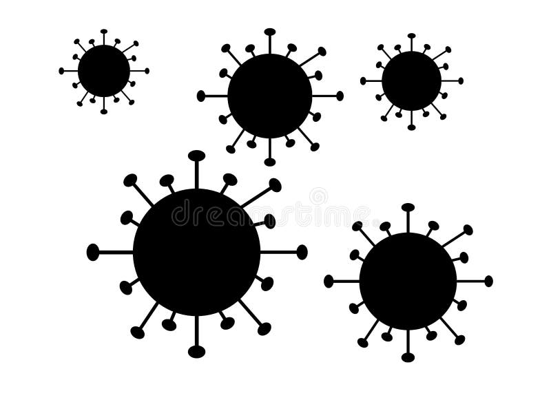 Viruses Icon Set on White Background Stock Illustration - Illustration ...