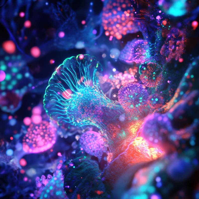 Viruses Interacting with Human Cells Under High Magnification Revealing ...