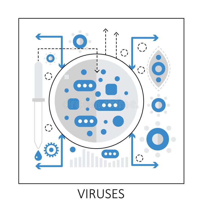 Viruses Laboratory Research Stock Vector - Illustration of coronavirus ...