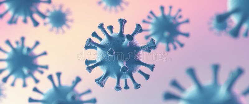Viruses Microscopic View Background Banner. Stock Photo - Image of ...