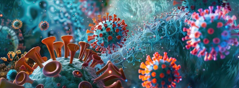 Viruses Microscopic View, Pattern of Micro Structures, Microbiology ...