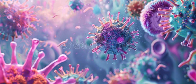 Viruses Microscopic View, Pattern of Micro Structures, Microbiology ...