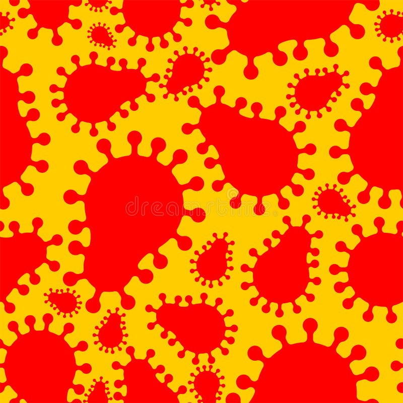 Viruses Seamless Pattern. Germs Ornament. Disease Background Stock ...