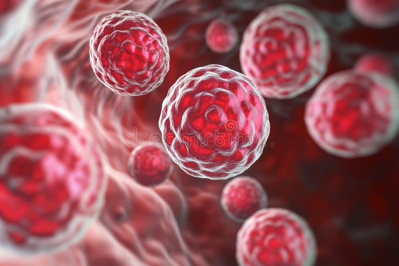 Viruses Under Microscope. Bacteria Molecules. Study of Virus Pathogens ...