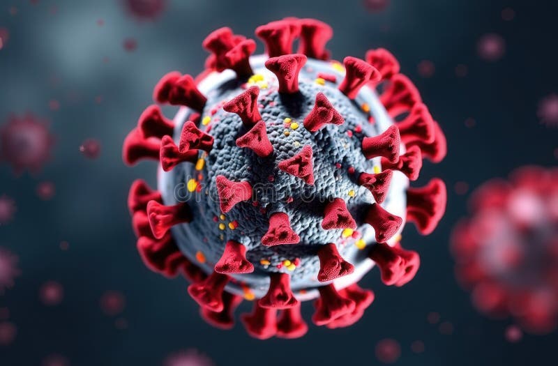 Viruses Under Microscope. Bacteria Molecules. Study of Virus Pathogens ...