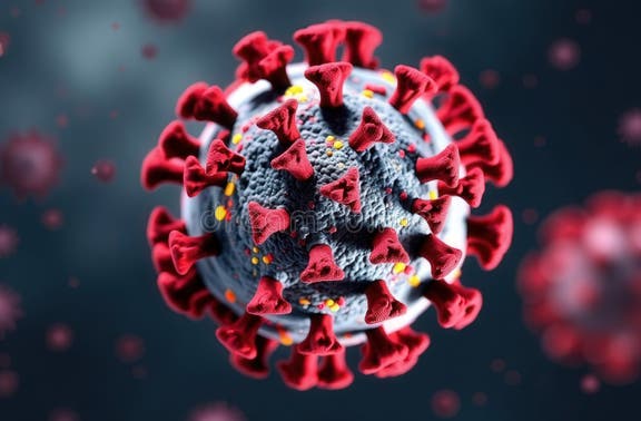 Viruses Under Microscope. Bacteria Molecules. Study of Virus Pathogens ...