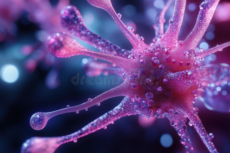 Viruses Under Microscope. Bacteria Molecules. Study of Virus Pathogens ...