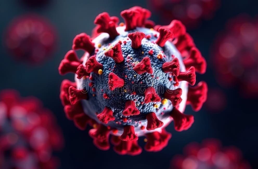 Viruses Under Microscope. Bacteria Molecules. Study of Virus Pathogens ...