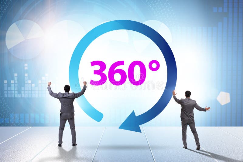Visão Do Cliente De 360 Graus Para Fins De Marketing Ilustração Stock ...