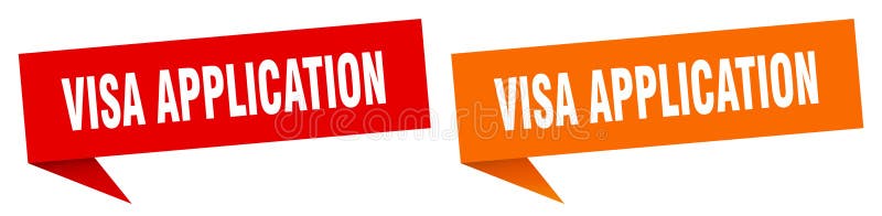 Visa Application Banner. Visa Application Speech Bubble Label Set Stock ...
