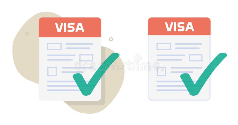 Visa Application Document Form Filled Valid Icon Vector Modern Graphic ...
