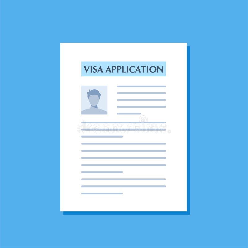 Clipboard with Visa Application. Travel Approval. Immigration Visa ...