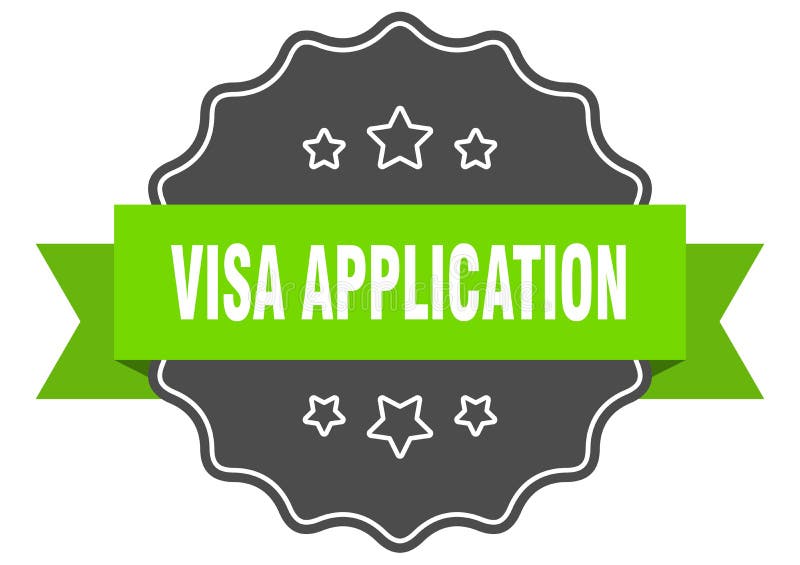 Visa Application Label. Visa Application Isolated Seal. Sticker. Sign ...