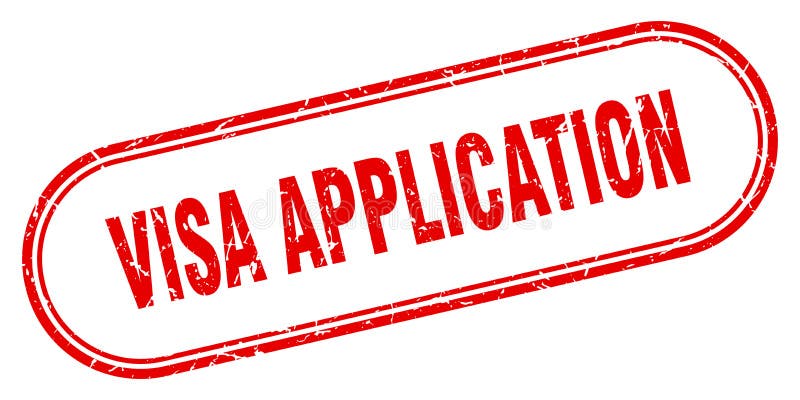 Visa Application Stamp. Square Grunge Sign Isolated on White Background ...