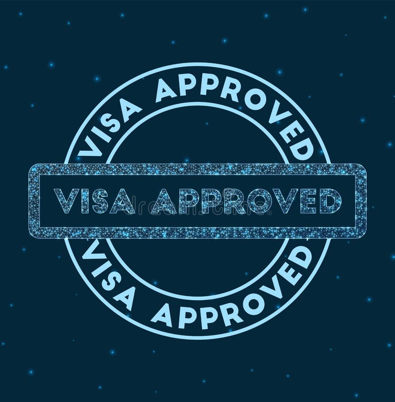 Visa approved. stock vector. Illustration of immigration - 187526120