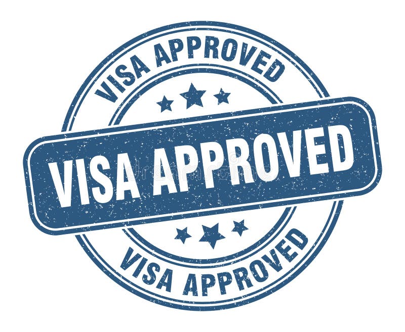 Visa Approved Stamp. Visa Approved Label. Round Grunge Sign Stock ...