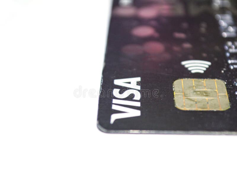 Visa Card With Nfc Very Often Used Editorial Photography - Image of ...