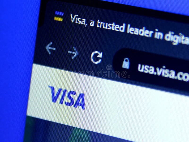 Visa logo editorial stock image. Image of internet, card - 298209404