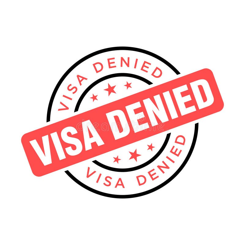 Visa Denied Letter Rubber Stamp Vector Design Template Stock Vector ...