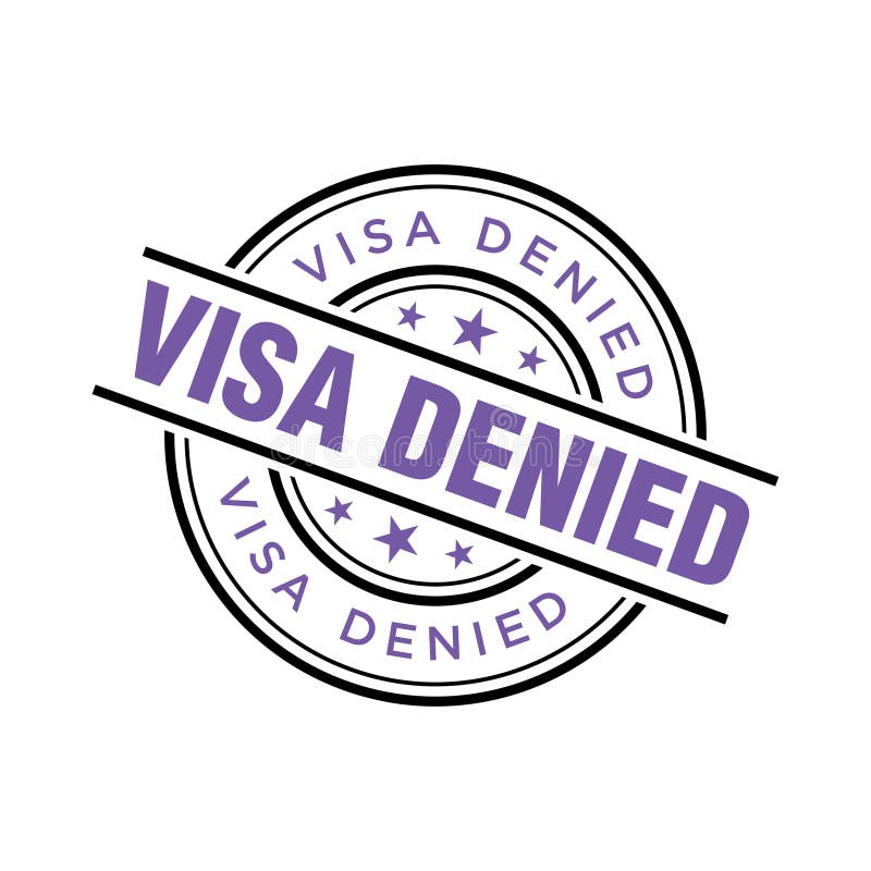 Visa Denied Letter Rubber Stamp Vector Design Template Stock Vector ...
