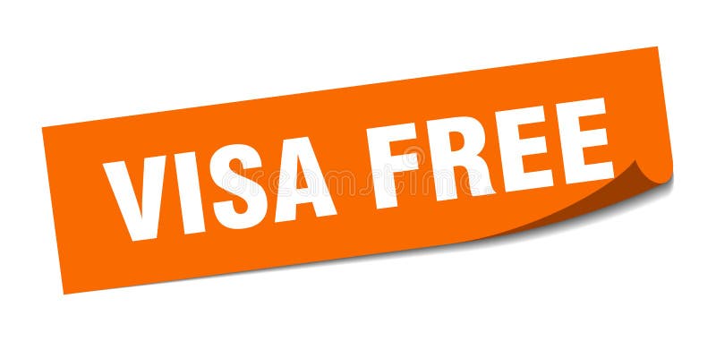 Visa Free Sticker. Square Isolated Label Sign. Peeler Stock Vector ...
