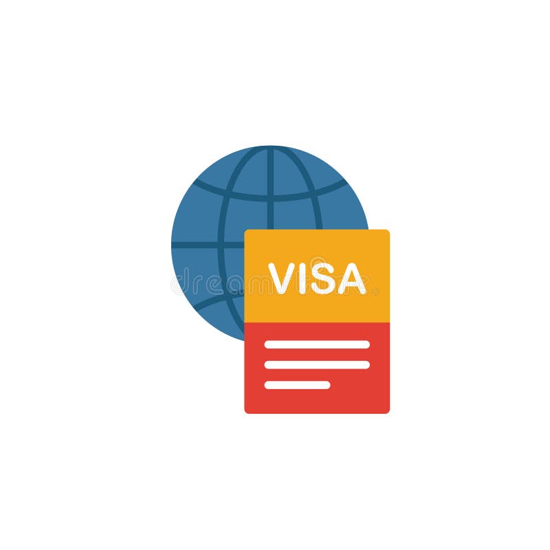 Visa Icon. Simple Element from Tourism Icons Collection Stock ...