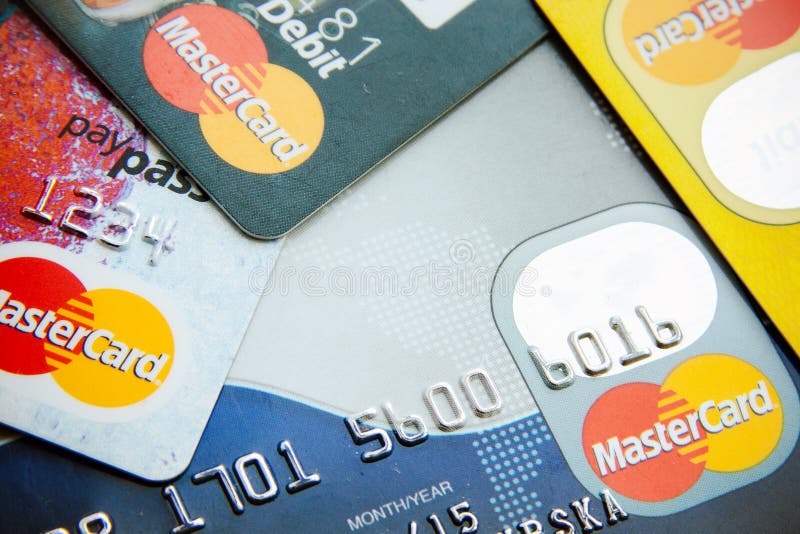 Mastercard Credit Card editorial photography. Image of debit - 19100982