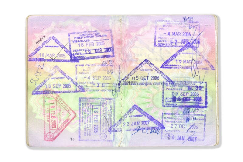 Frame from Passport Visa Stamps Stock Photo - Image of official, entry ...