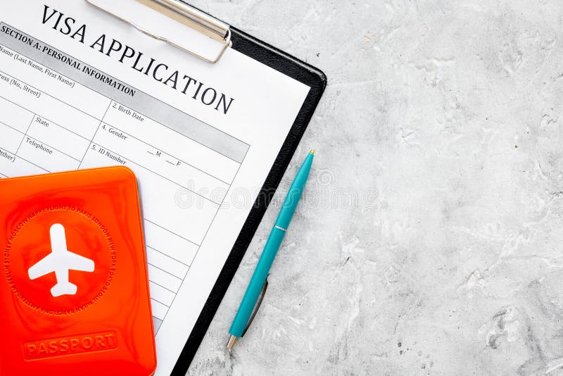 Visa Processing, Registration. Visa Application Form Near Passport ...
