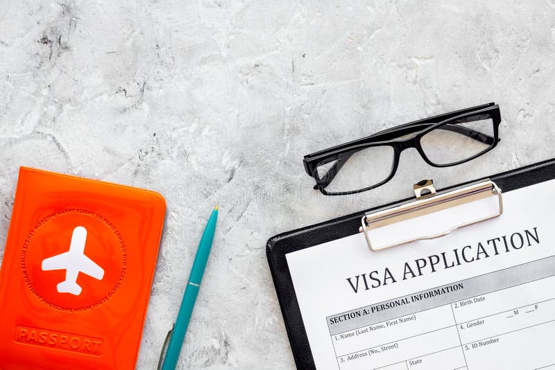 Visa Processing, Registration. Visa Application Form Near Passport ...