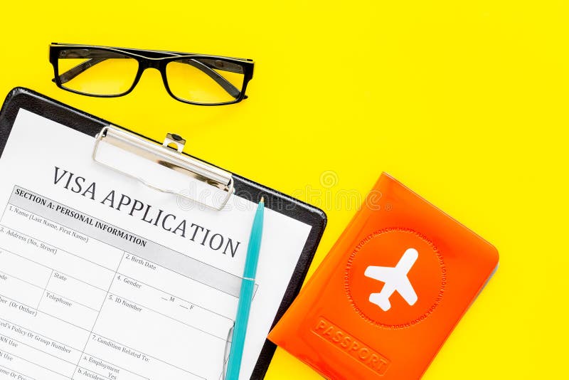 Visa Processing, Registration. Visa Application Form Near Passport ...